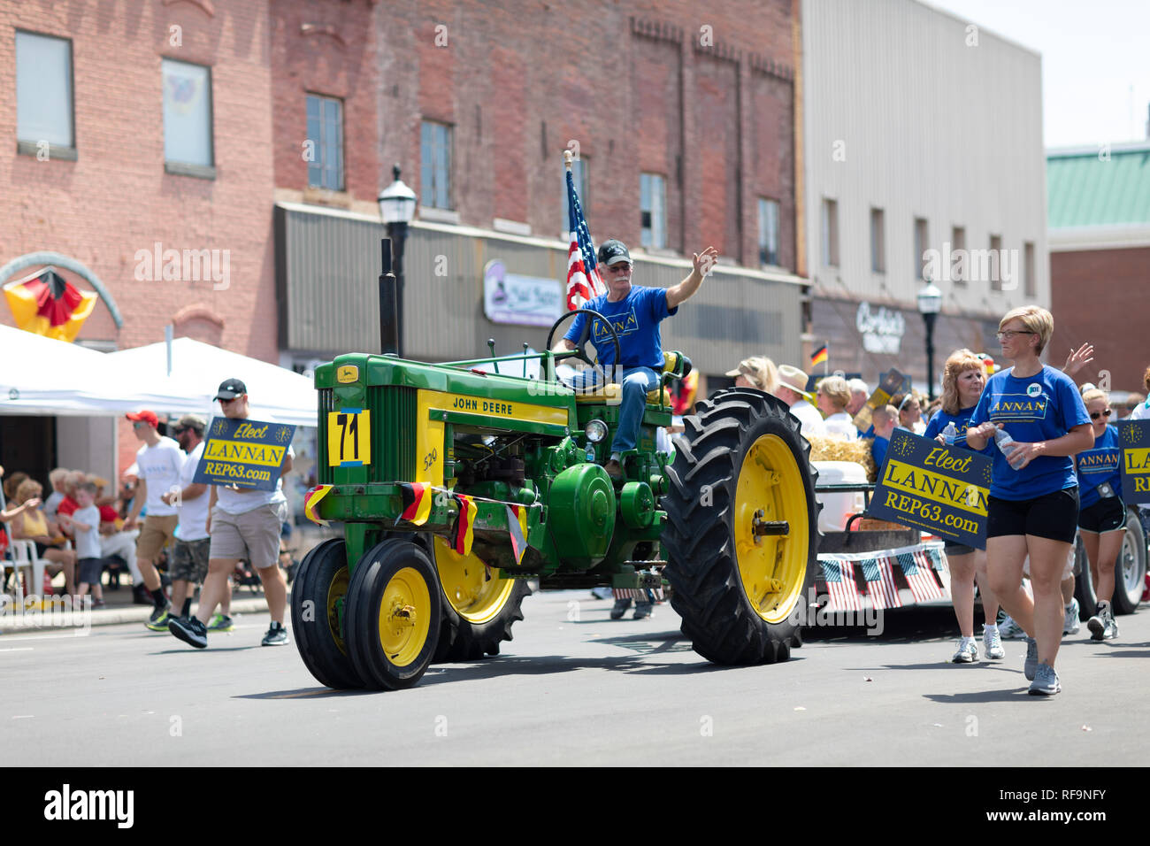 Jasper, Indiana, USA - August 5, 2018: The Strassenfest Parade, Man ...