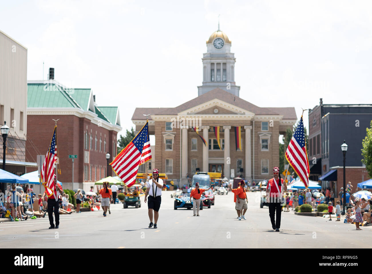 Jasper, Indiana, USA - August 5, 2018: The Strassenfest Parade, Man ...