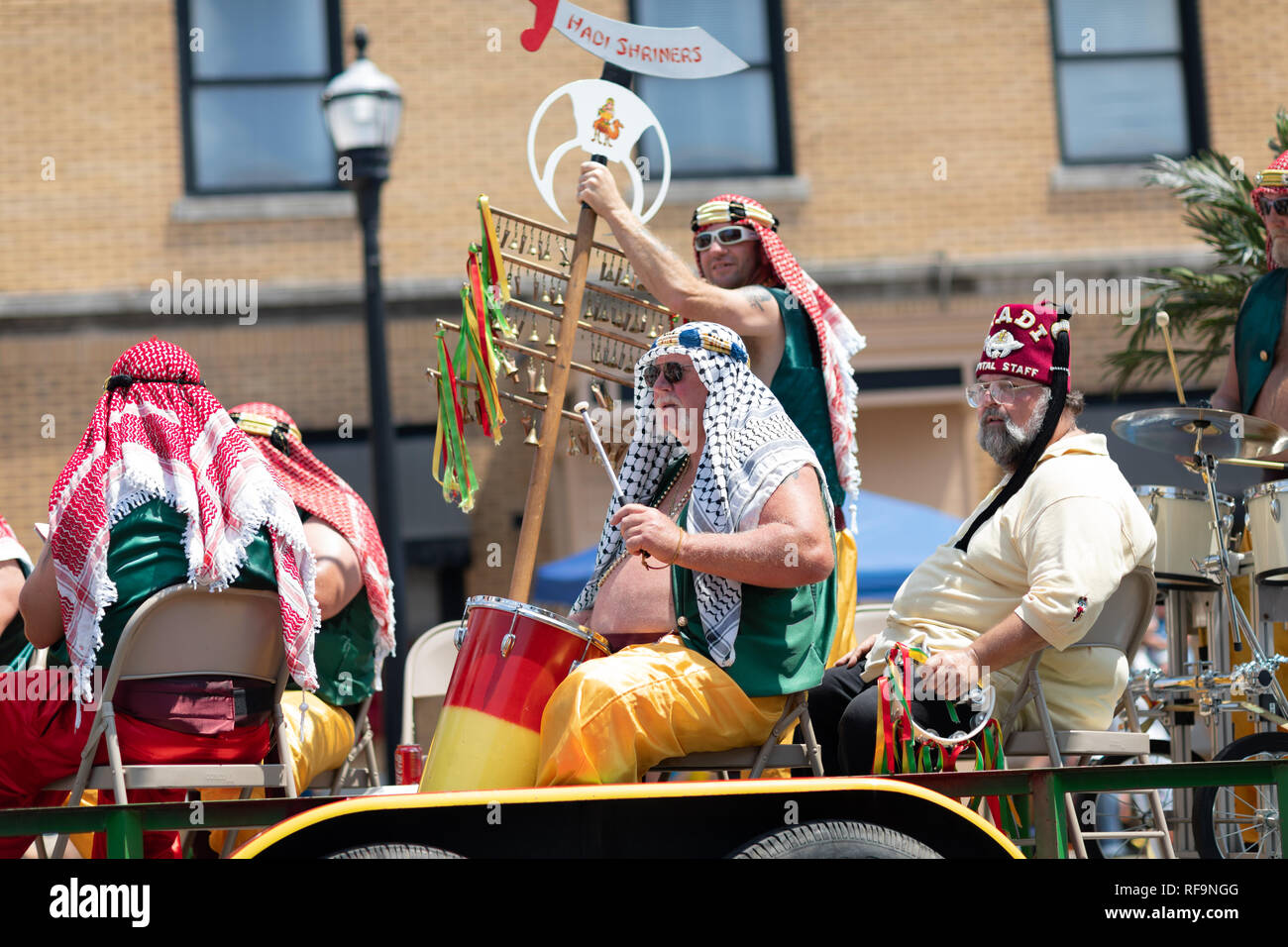 Jasper, Indiana, USA - August 5, 2018: The Strassenfest Parade, Members ...