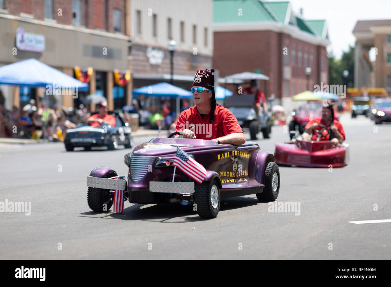 Jasper, Indiana, USA - August 5, 2018: The Strassenfest Parade, Members ...