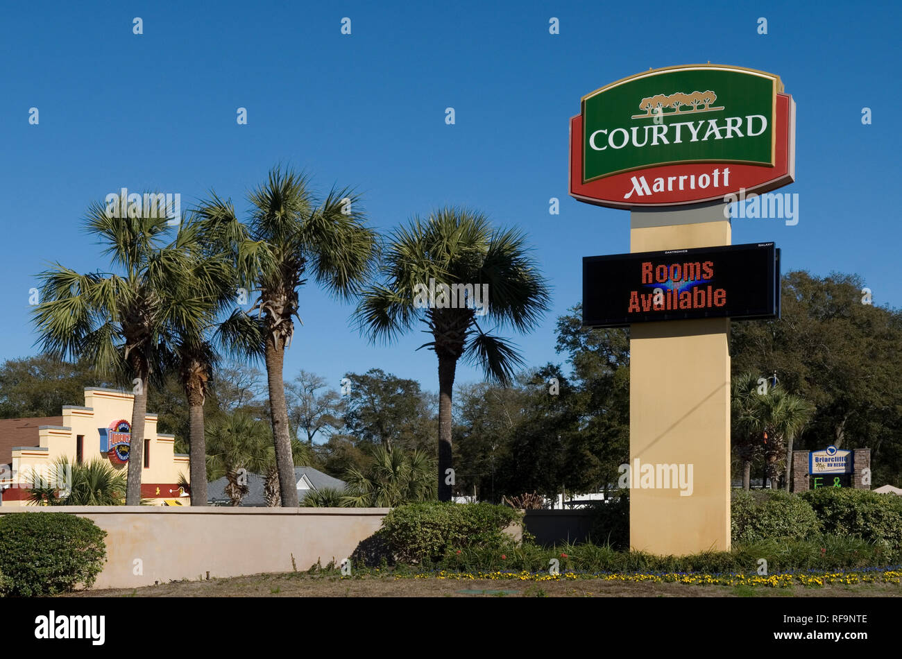 Courtyard by Marriott hotel sign in North Myrtle Beach, South Carolina ...