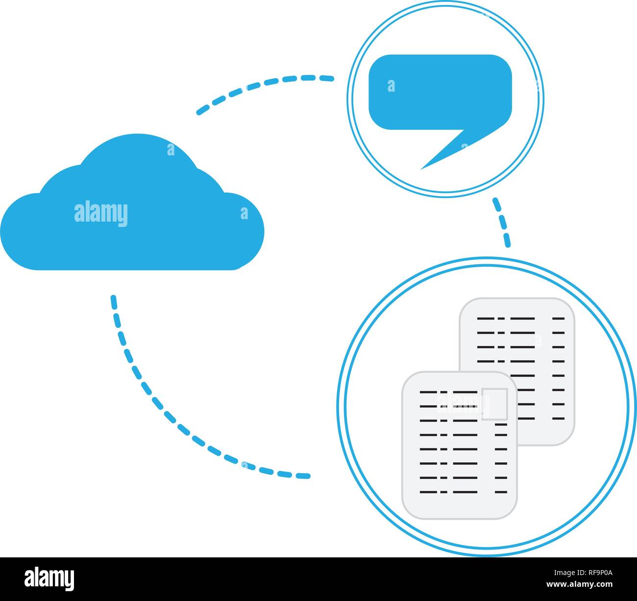 Illustration connected people icons Cut Out Stock Images & Pictures - Alamy