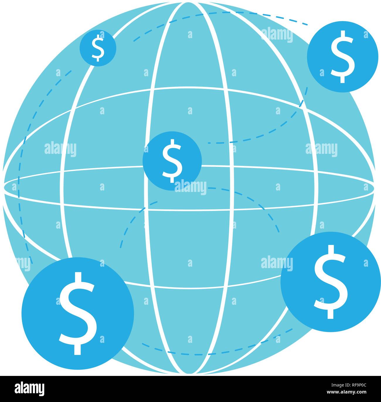 Coin icons connected Stock Vector Image & Art - Alamy