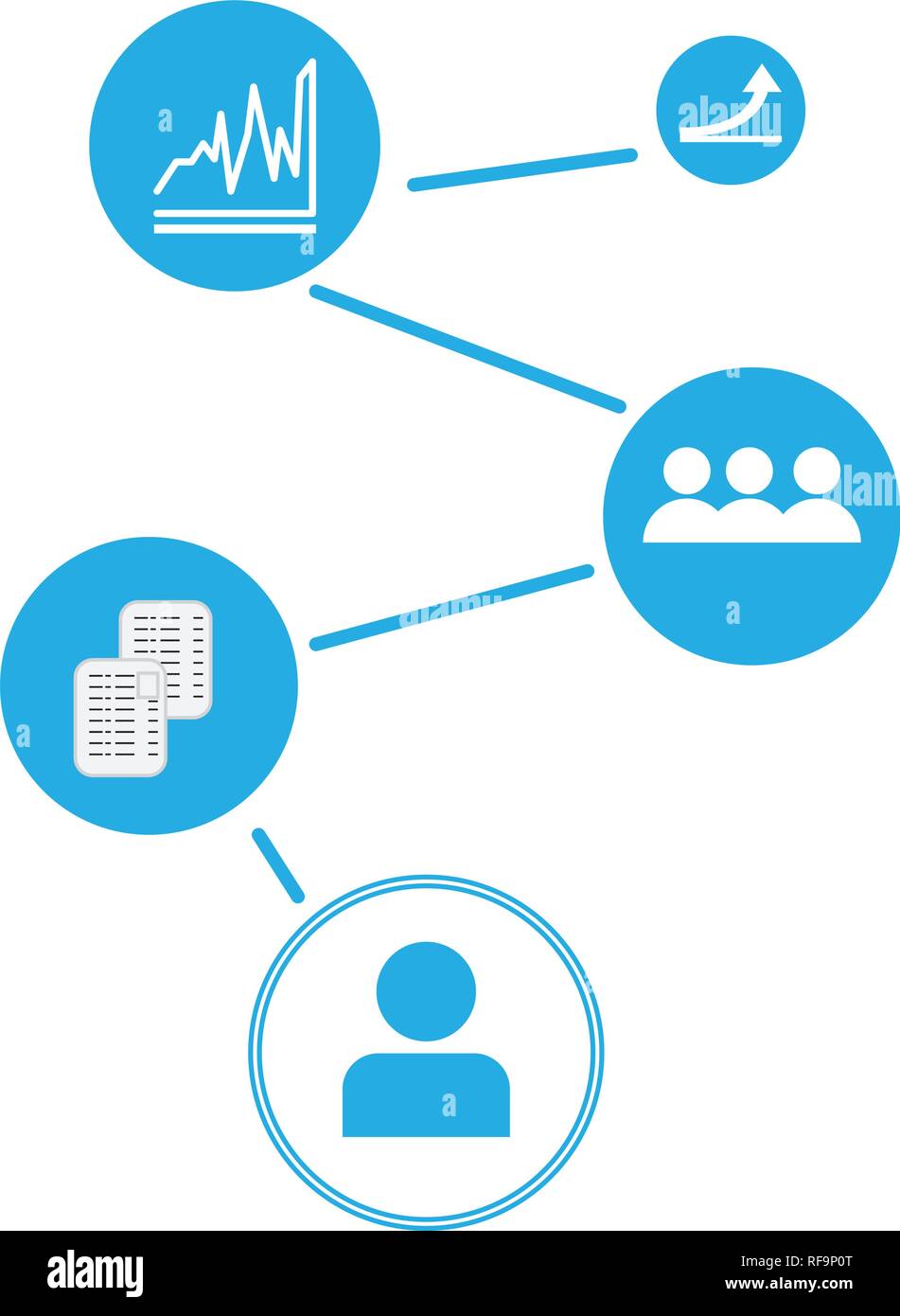 Illustration connected people icons Stock Vector Images - Alamy