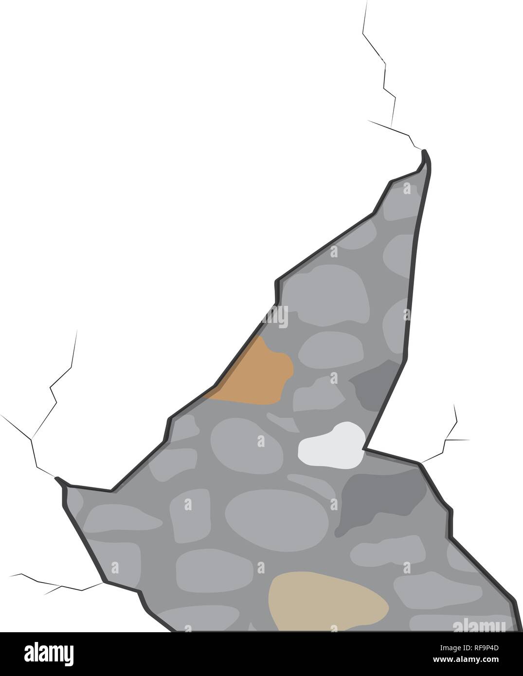 Isolated stone wall crack Stock Vector Image & Art - Alamy