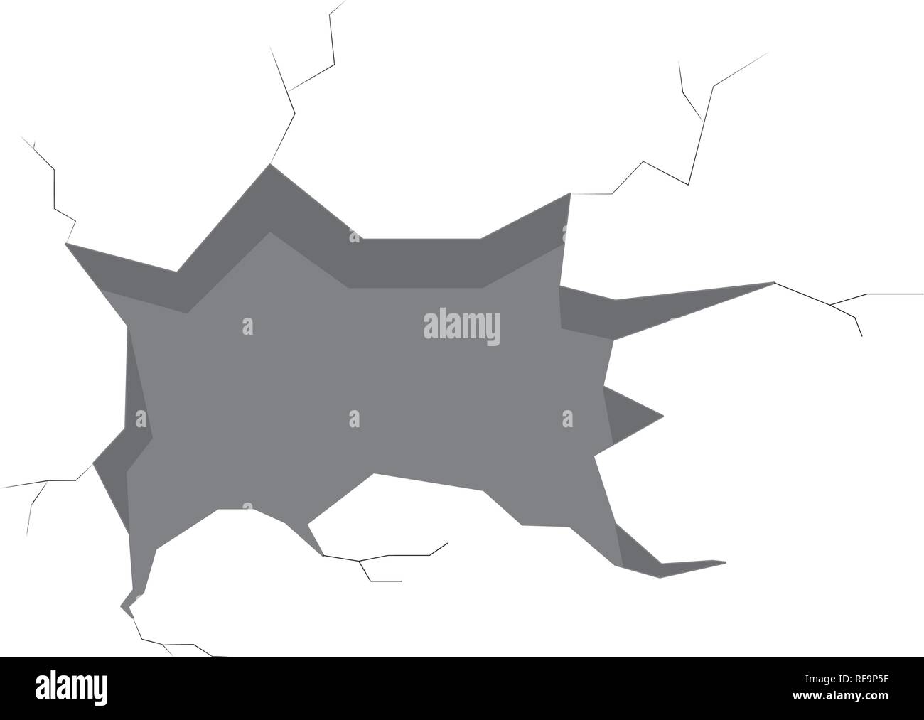 Isolated wall crack Stock Vector Image & Art - Alamy