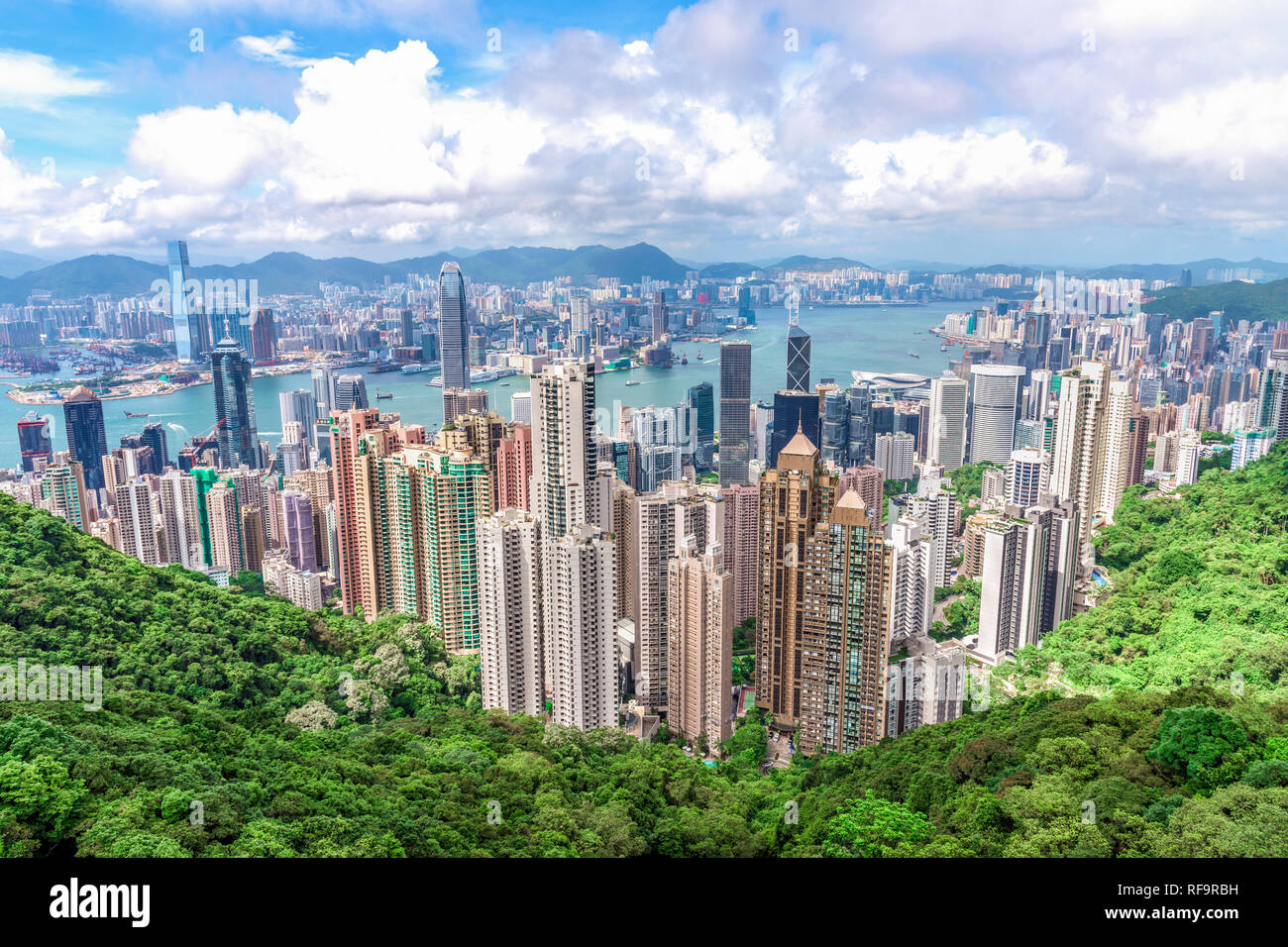 Hong Kong view from the top of victoria peak Stock Photo - Alamy
