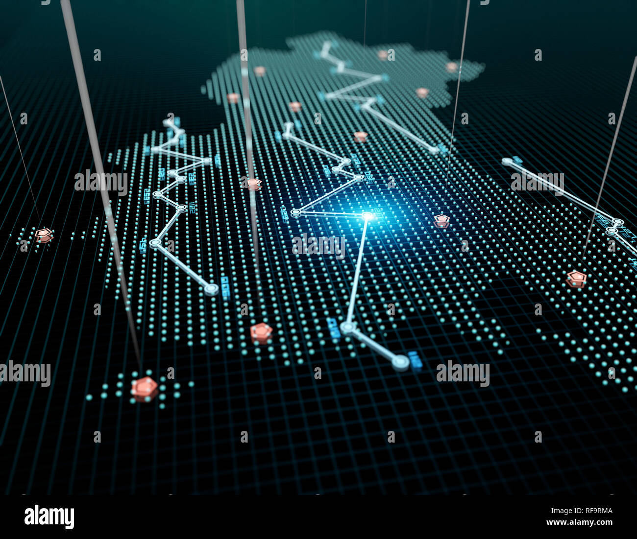Financial stock market economic chart, map and economic index,china map ...