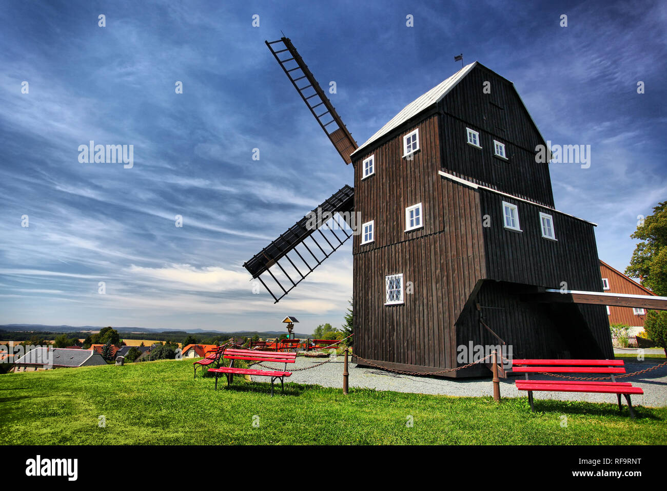 HDR photo of windmill in Germany Stock Photo - Alamy