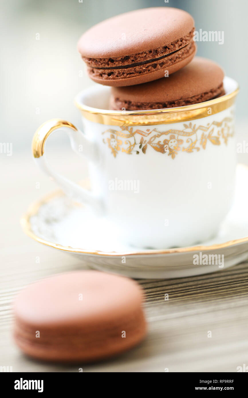 Macarons in the cup hi-res stock photography and images - Alamy