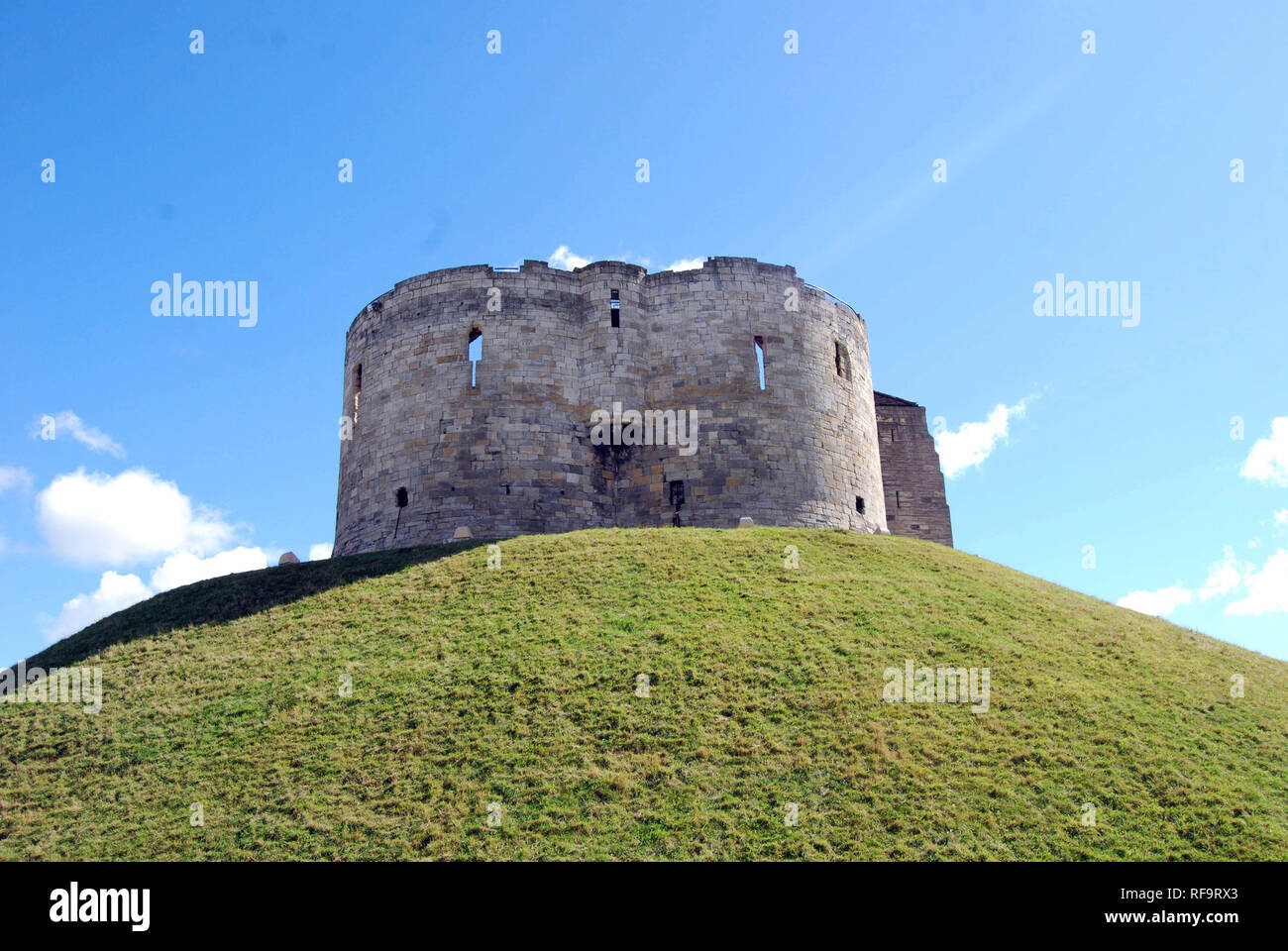 Cliffords Tower, part of York Castle, England Stock Photo - Alamy