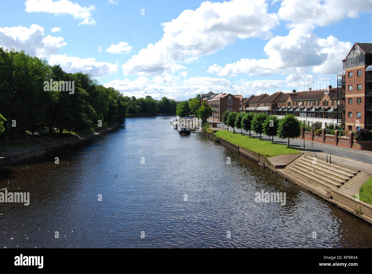 The River Ouse making its way through the heart of the city of York ...