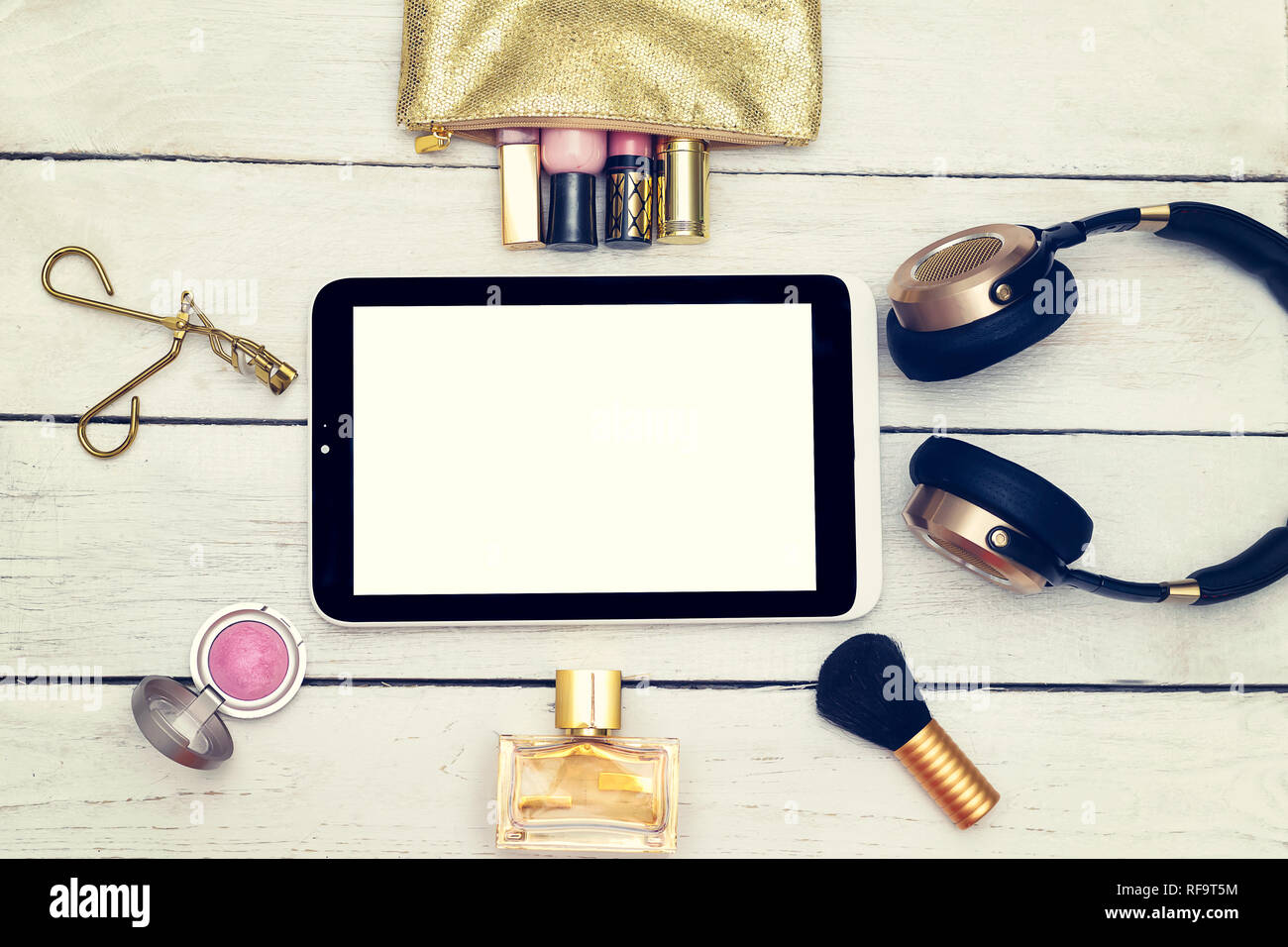 instagram filter. Fashion mockup with business lady accessories and ...