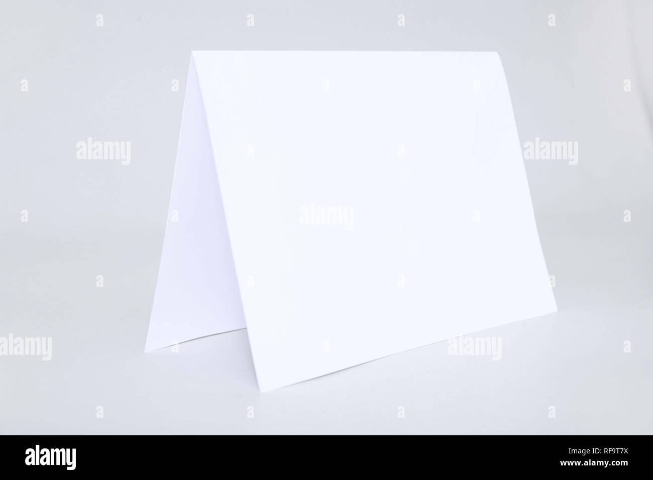 Picture of empty greeting card. Isolated on the white background Stock ...