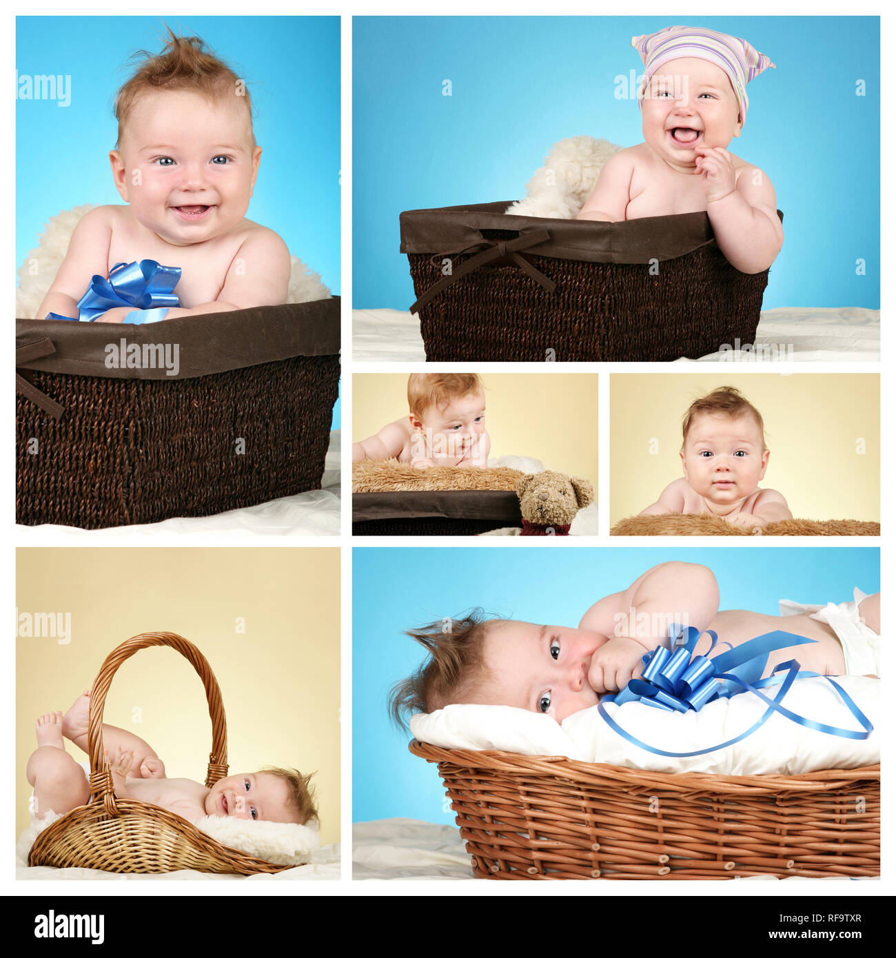 Collage of adorable baby boy Stock Photo - Alamy