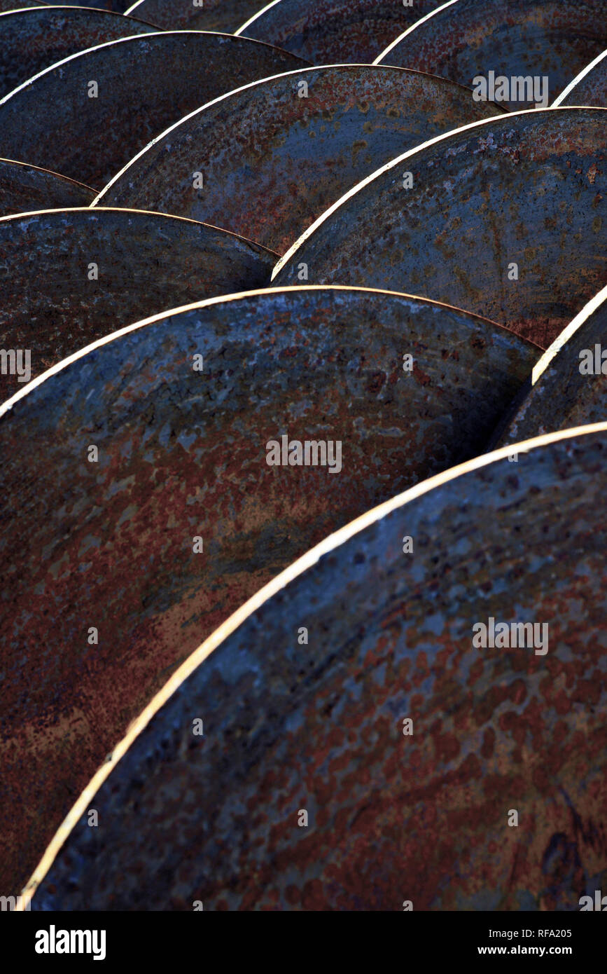 Large circular drilling auger blades Stock Photo - Alamy