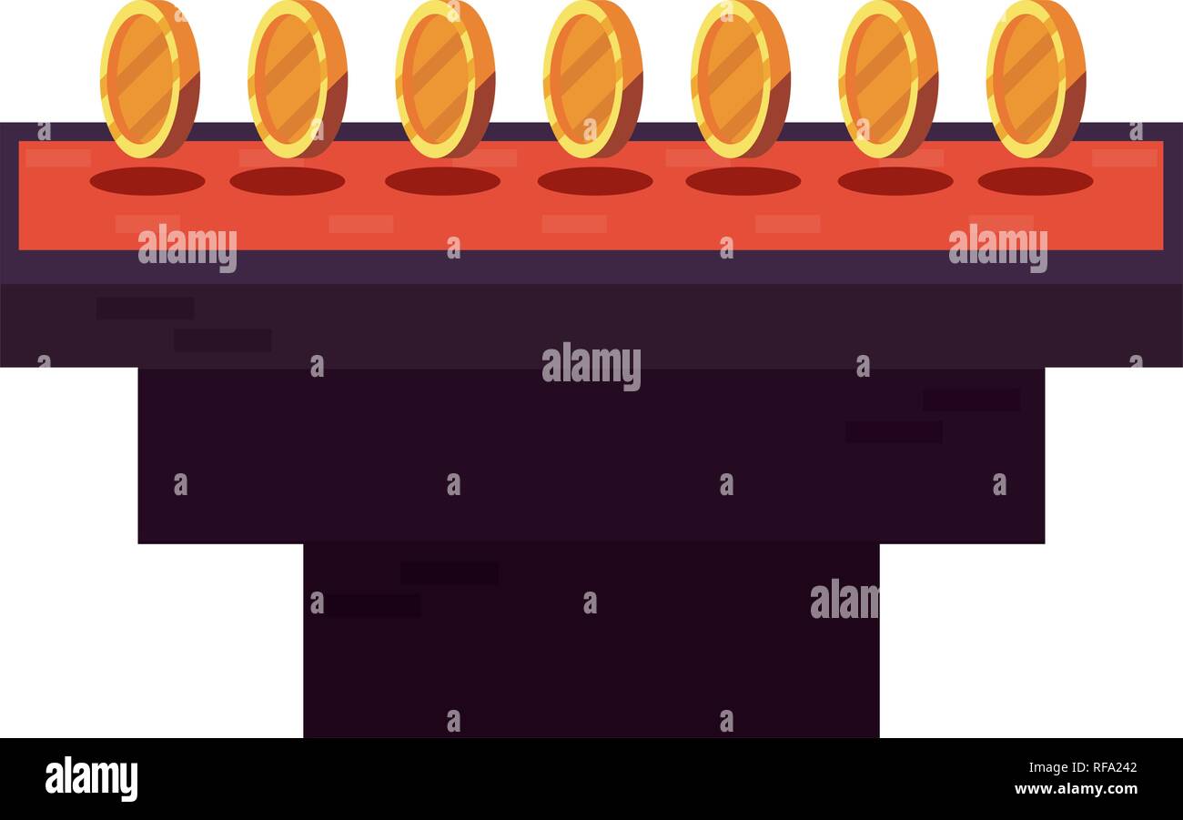 base level coins video game background vector illustration Stock Vector ...