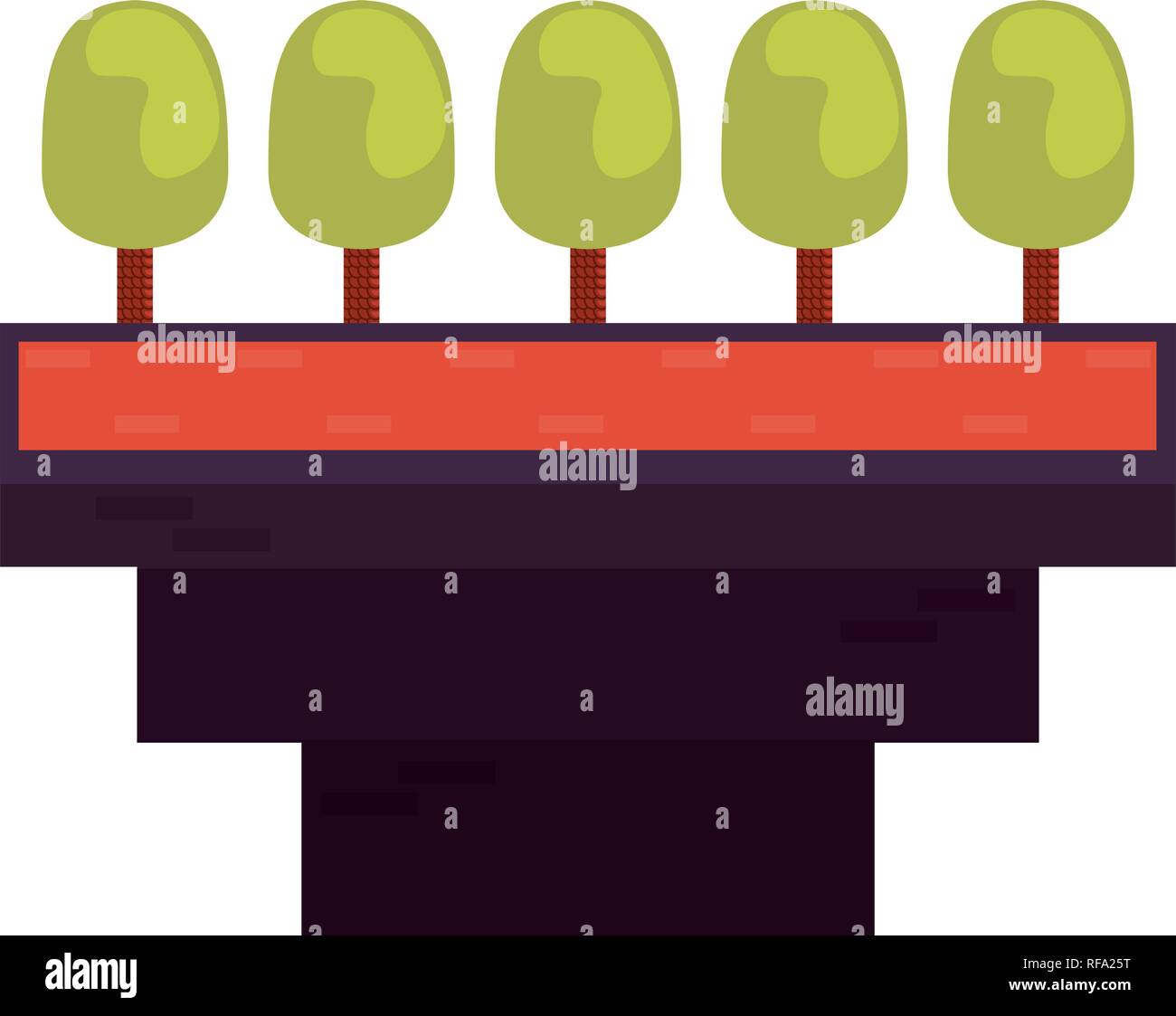 video game level base trees background vector illustration Stock Vector ...