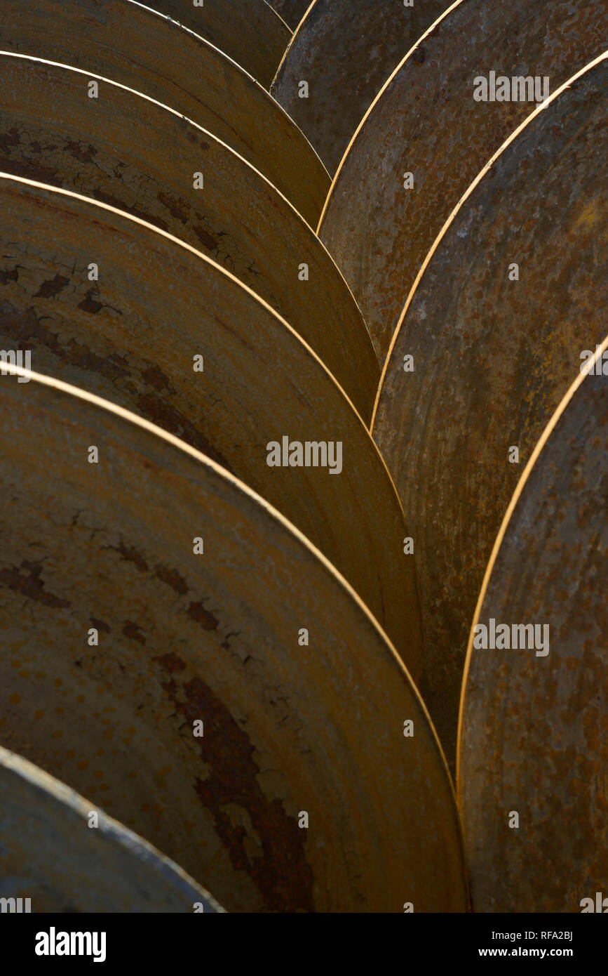 Large circular drilling auger blades Stock Photo - Alamy