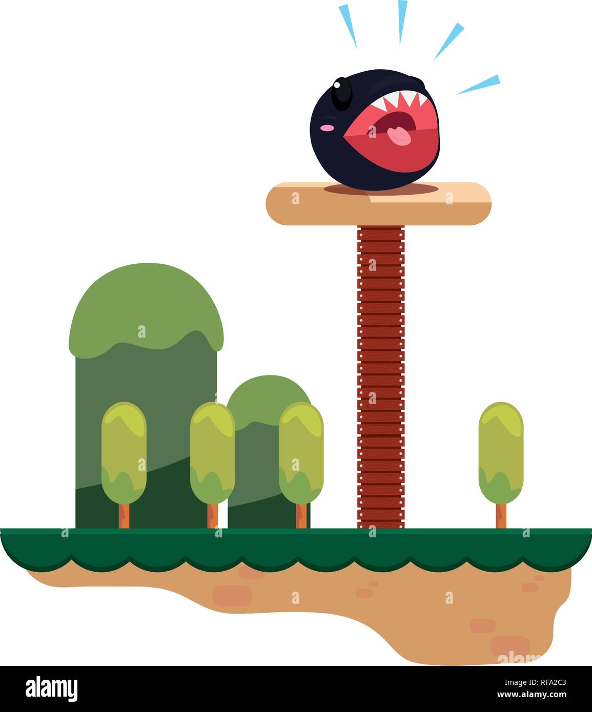 video game monster base level vector illustration Stock Vector Image ...