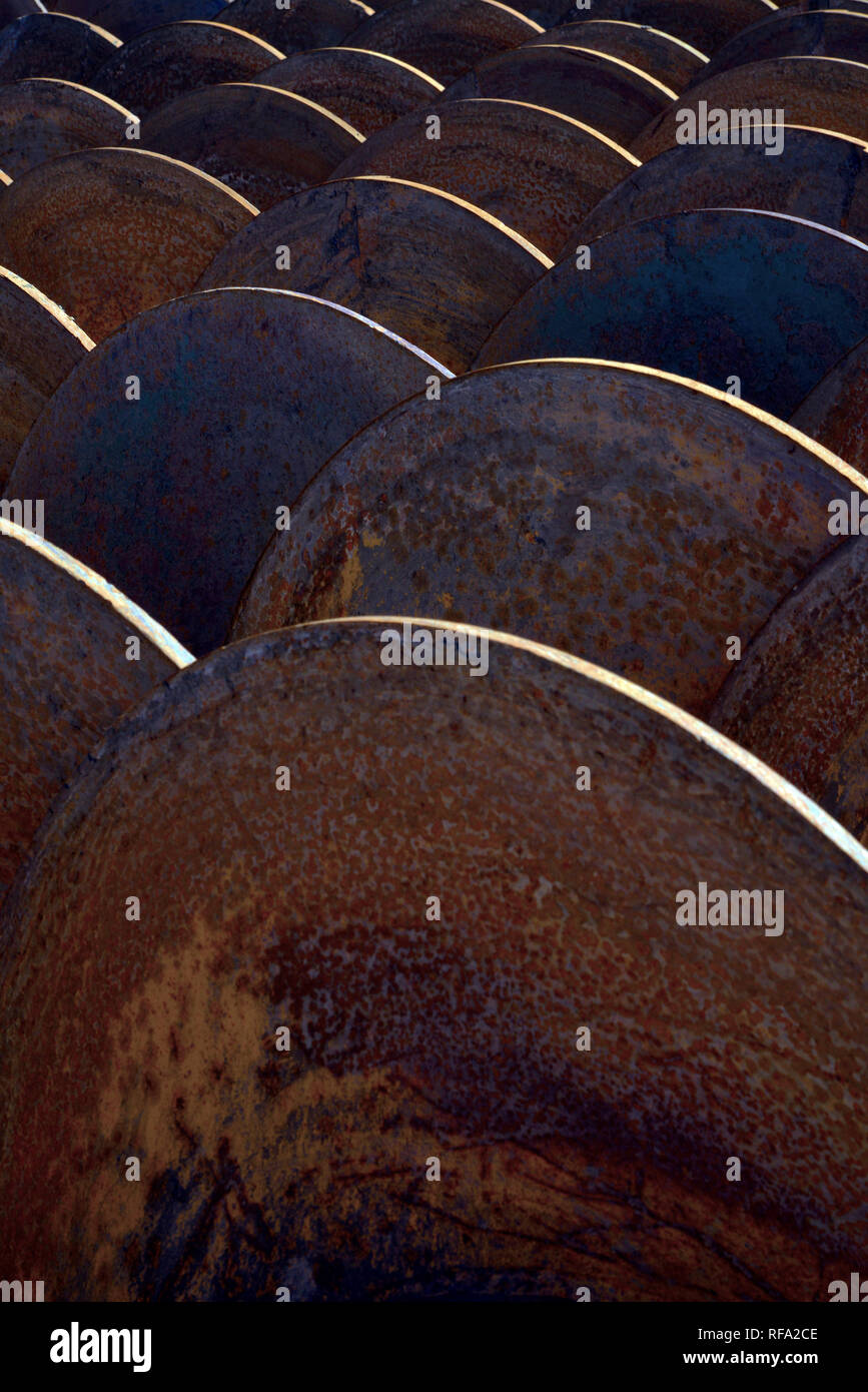 Large circular drilling auger blades Stock Photo - Alamy