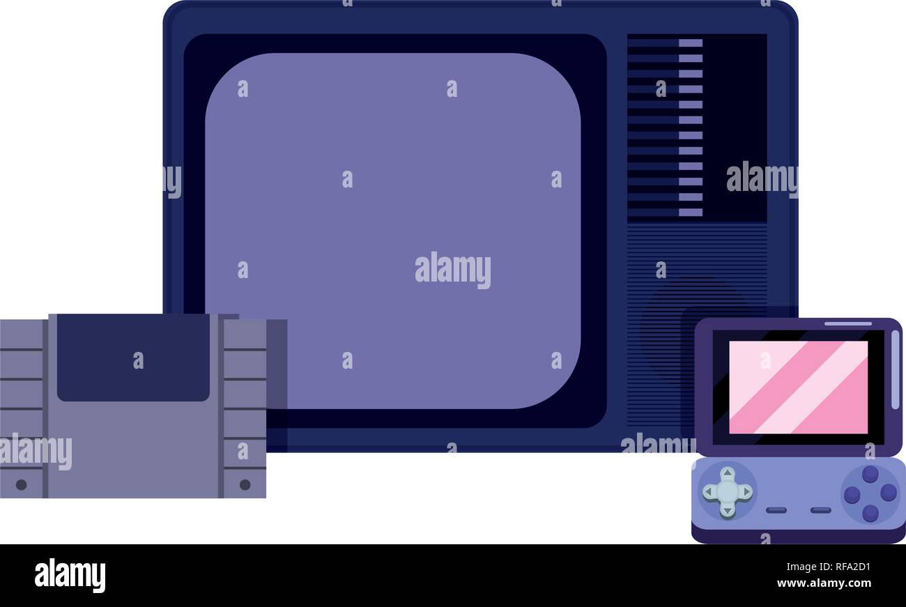 video game card nintendo television vector illustration Stock Vector ...