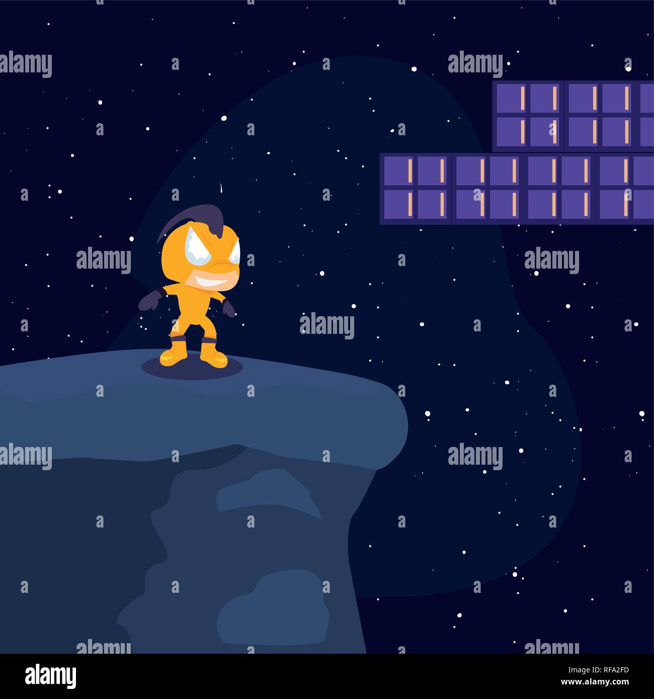 villain space video game base vector illustration Stock Vector Image ...