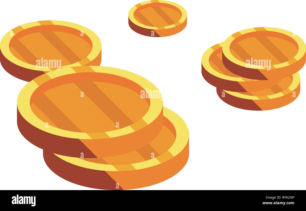 video game coins level catch background vector illustration Stock ...