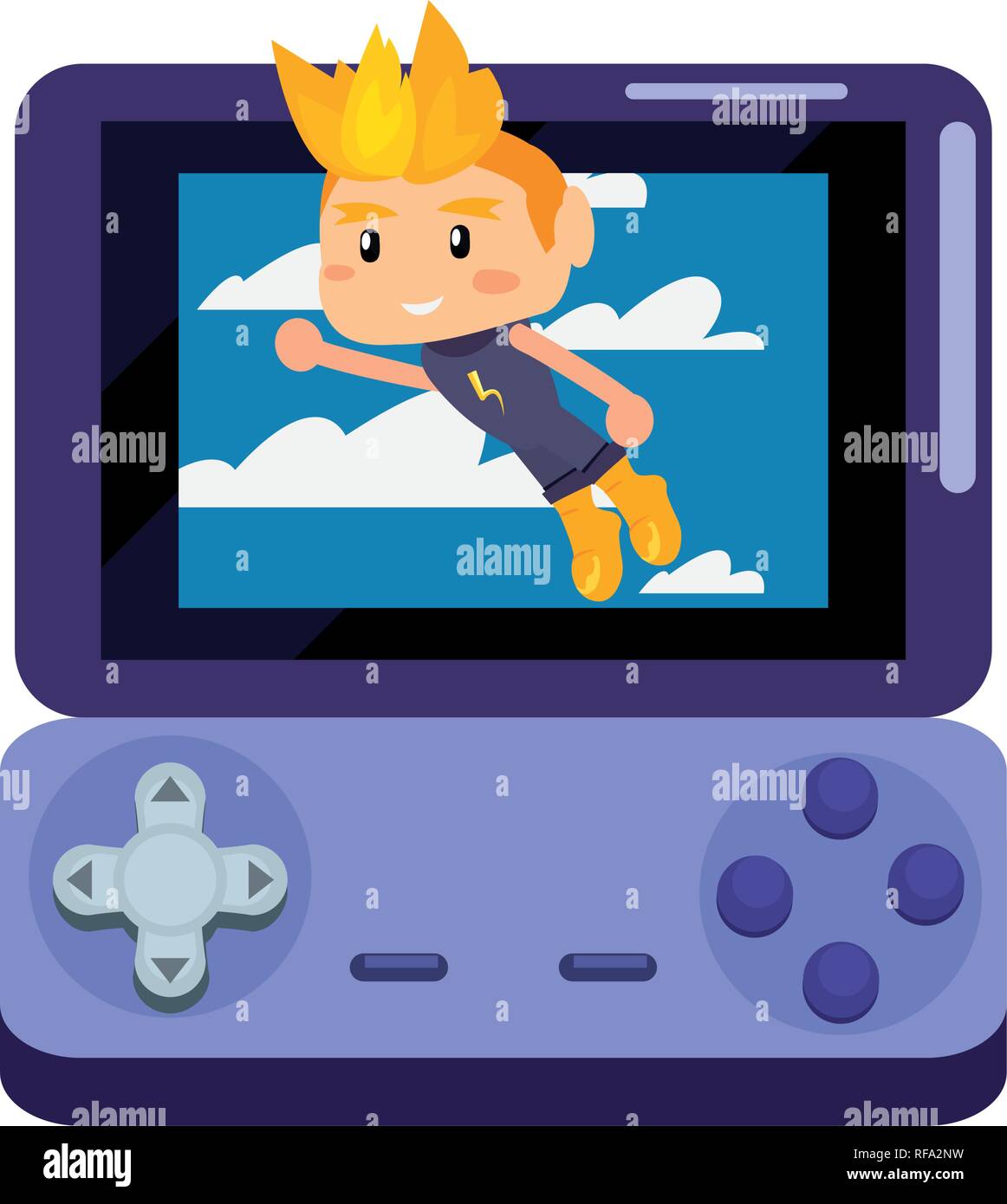 nintendo bad boy play video game vector illustration Stock Vector Image ...
