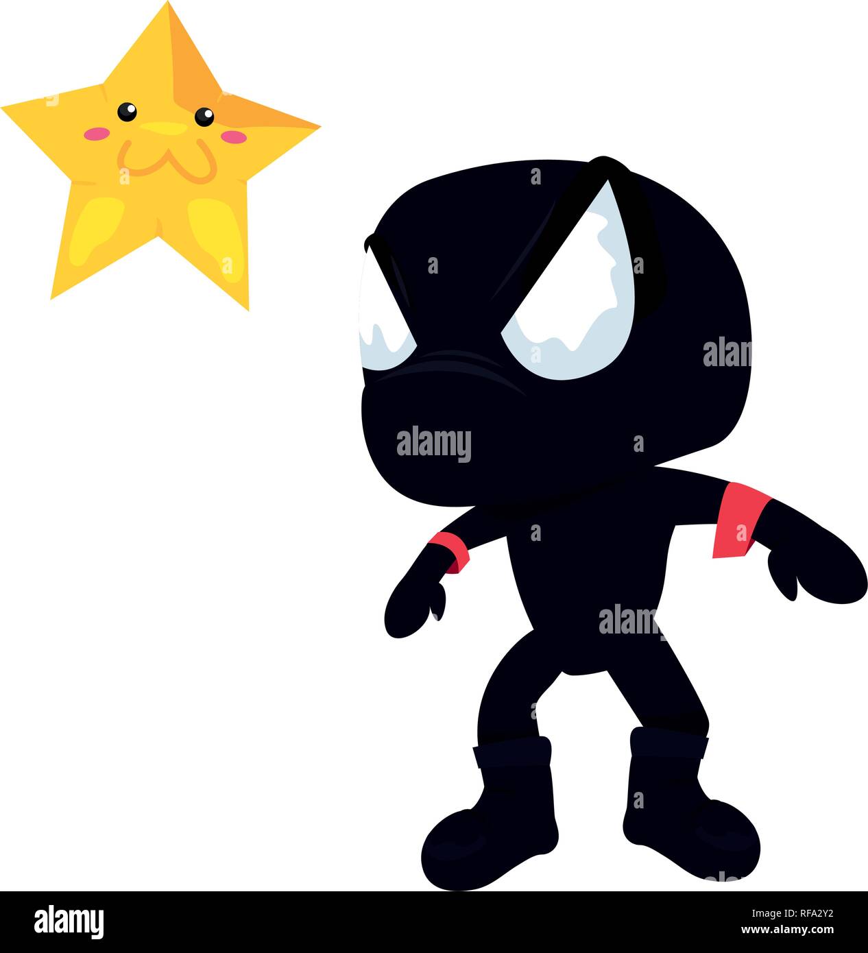 video game villain star level vector illustration Stock Vector Image ...