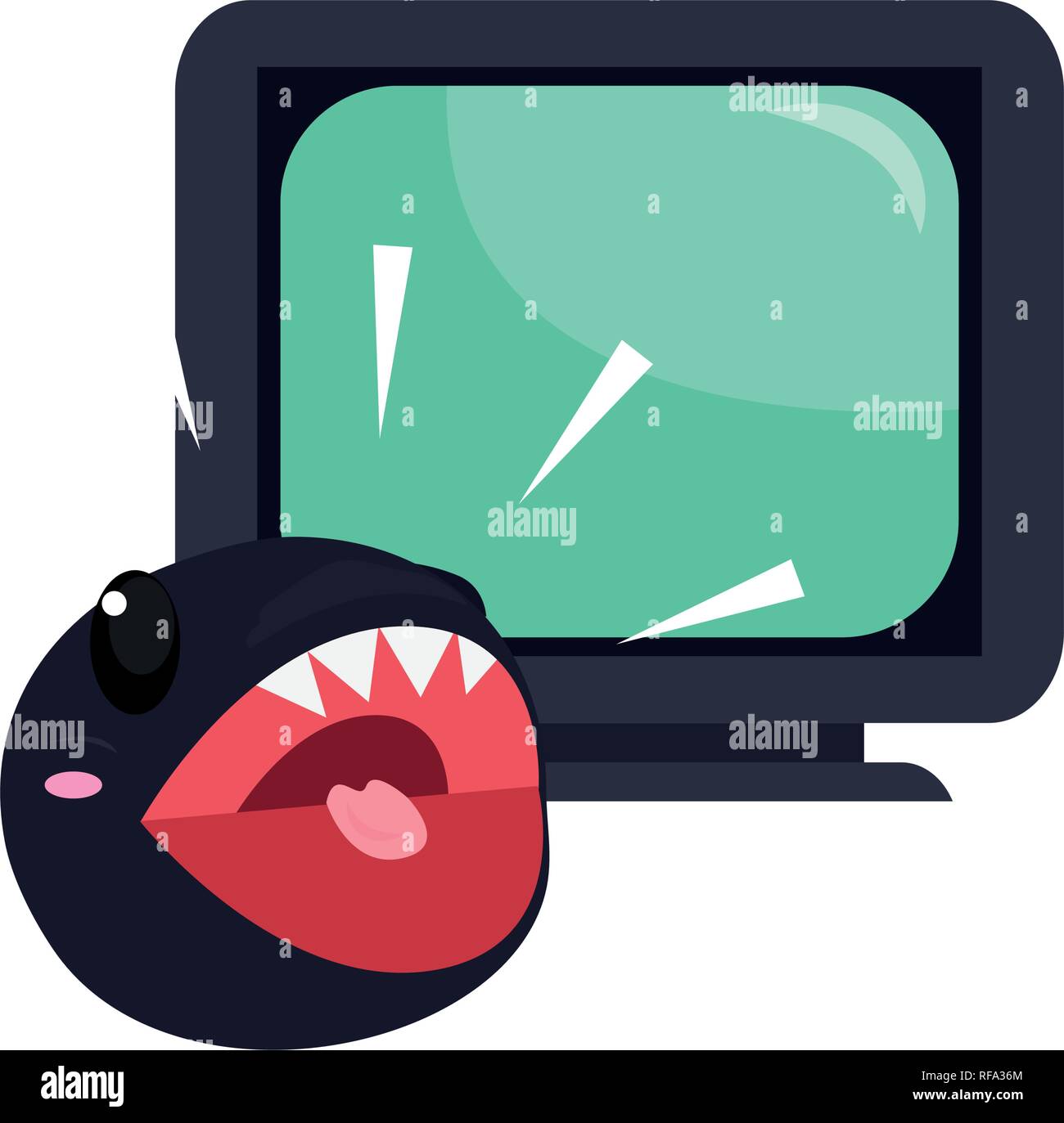 television monster video game background vector illustration Stock ...