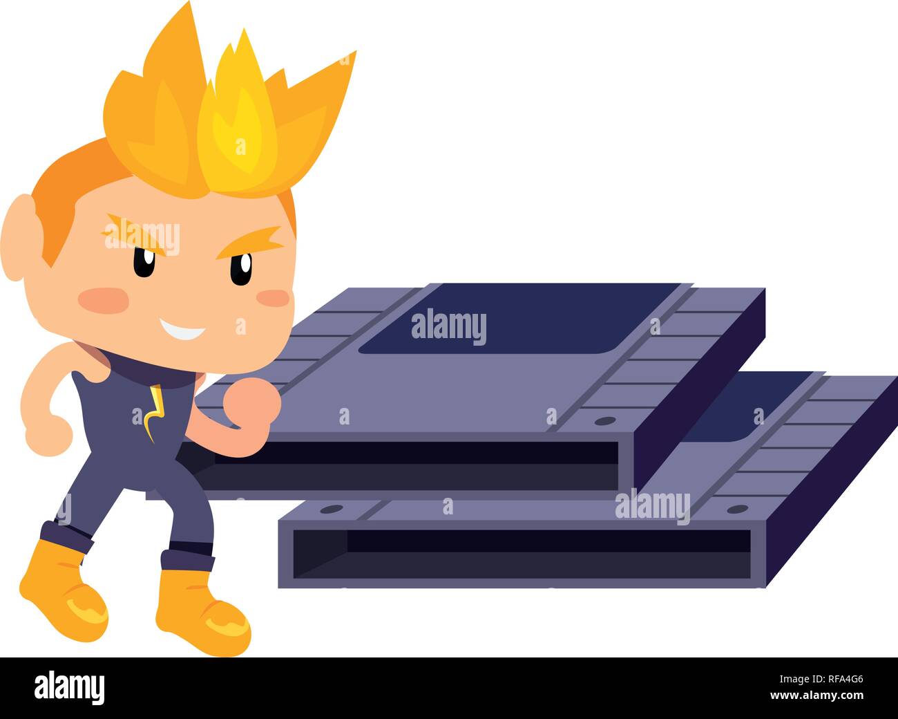 cards video game bad boy background vector illustration Stock Vector ...