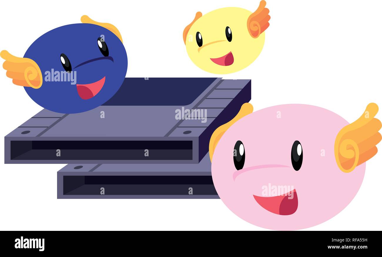 cards cute dolls wings video game vector illustration Stock Vector ...