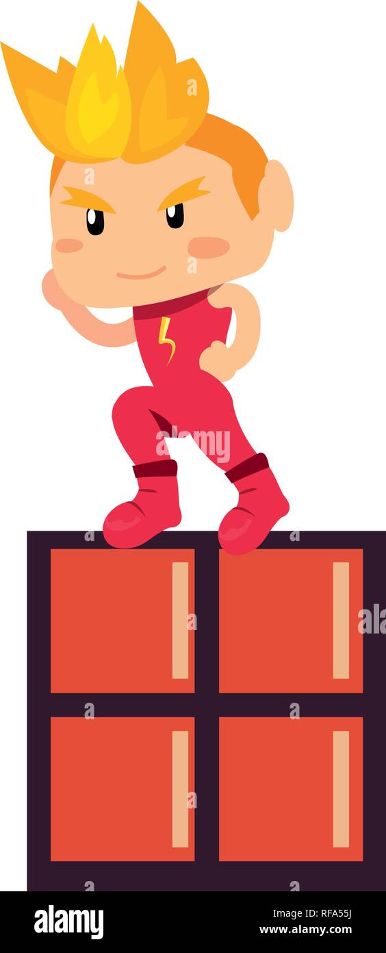 video game bad boy smiling brick vector illustration Stock Vector Image ...