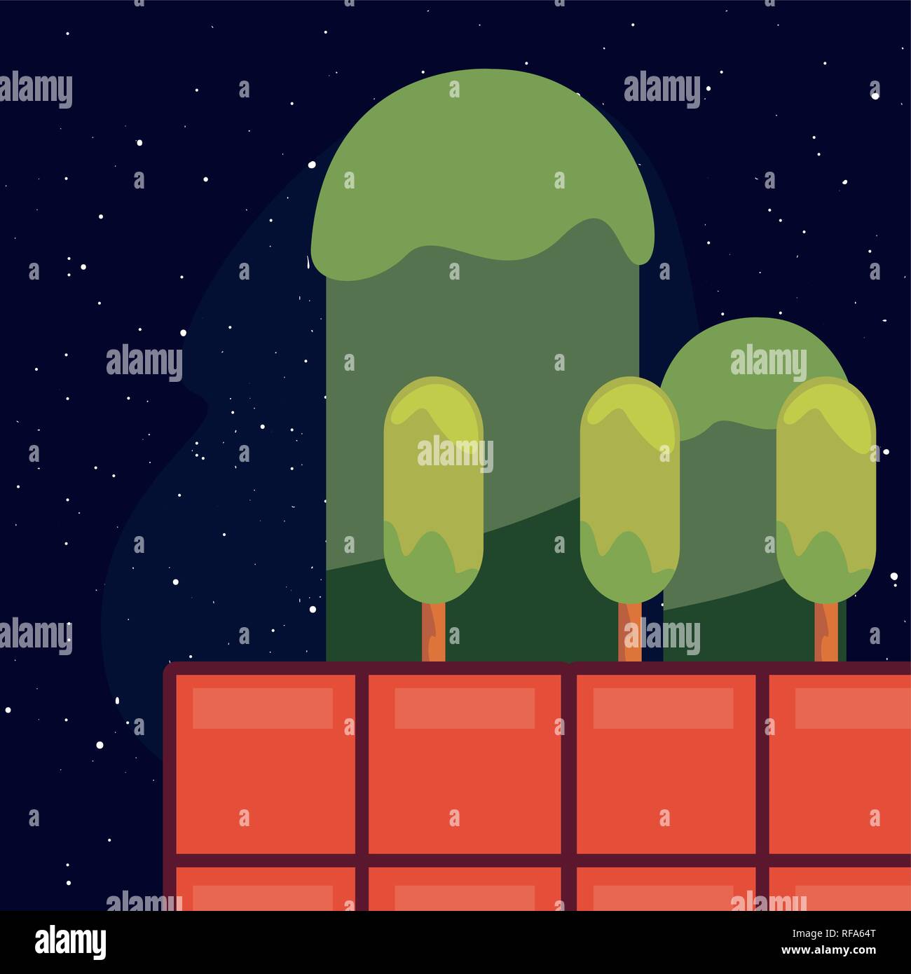 level world space video game vector illustration Stock Vector Image ...