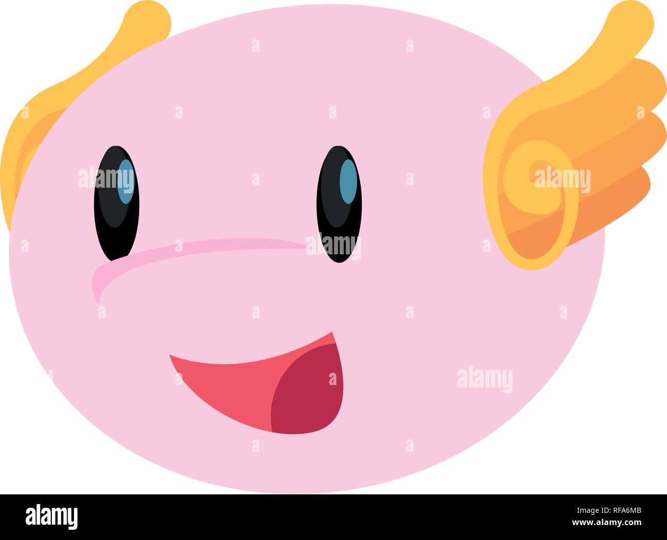 video game cute doll wings background vector illustration Stock Vector ...