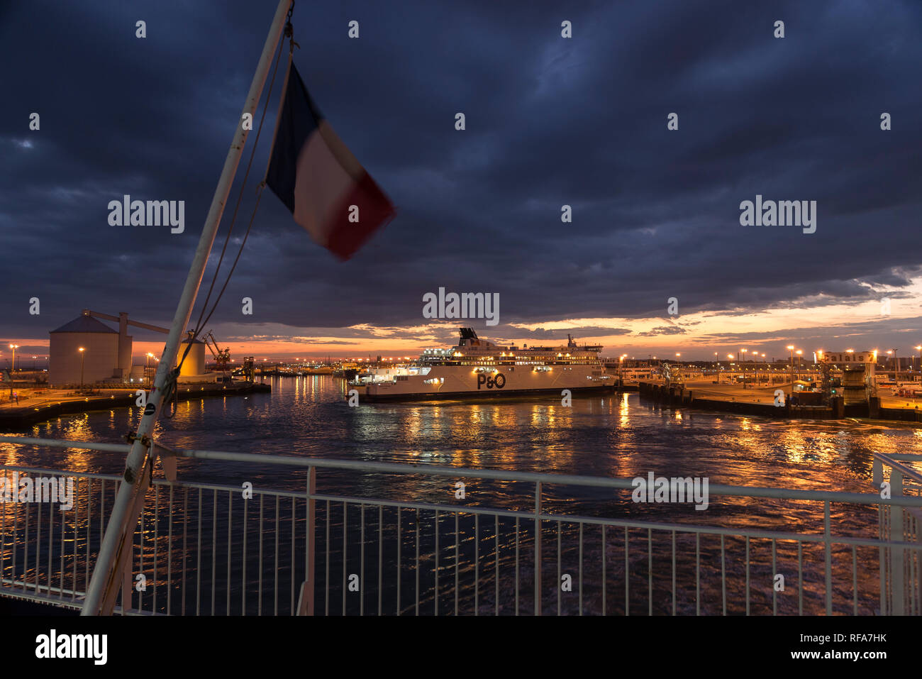 Calais harbour Ferry crossing, Dover-Calais Stock Photo - Alamy