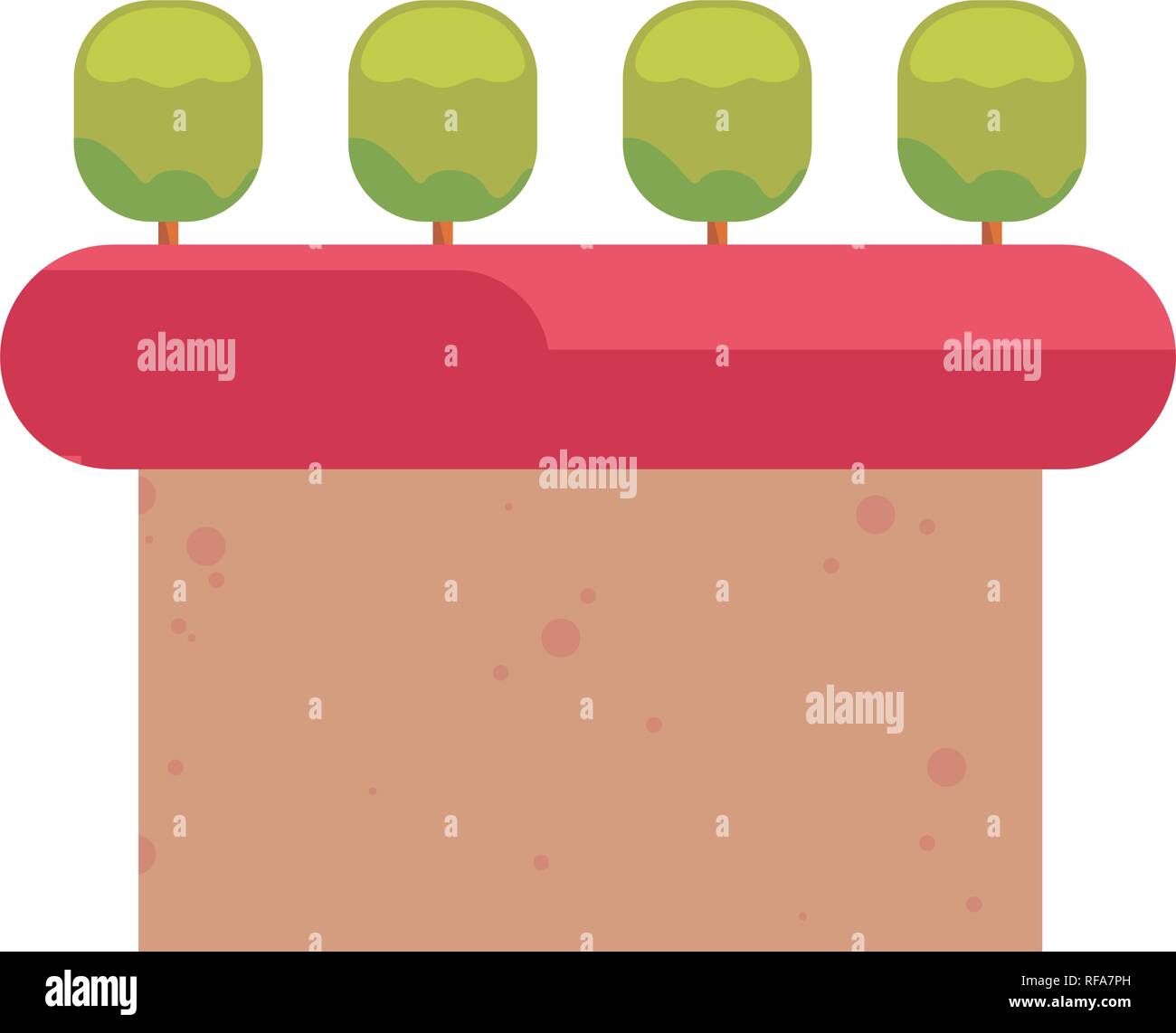 video game high base level trees background vector illustration Stock ...