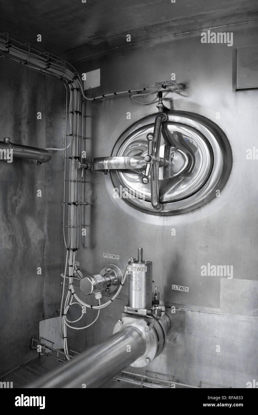 Modern industry equipment at factory manufacture background Stock Photo ...