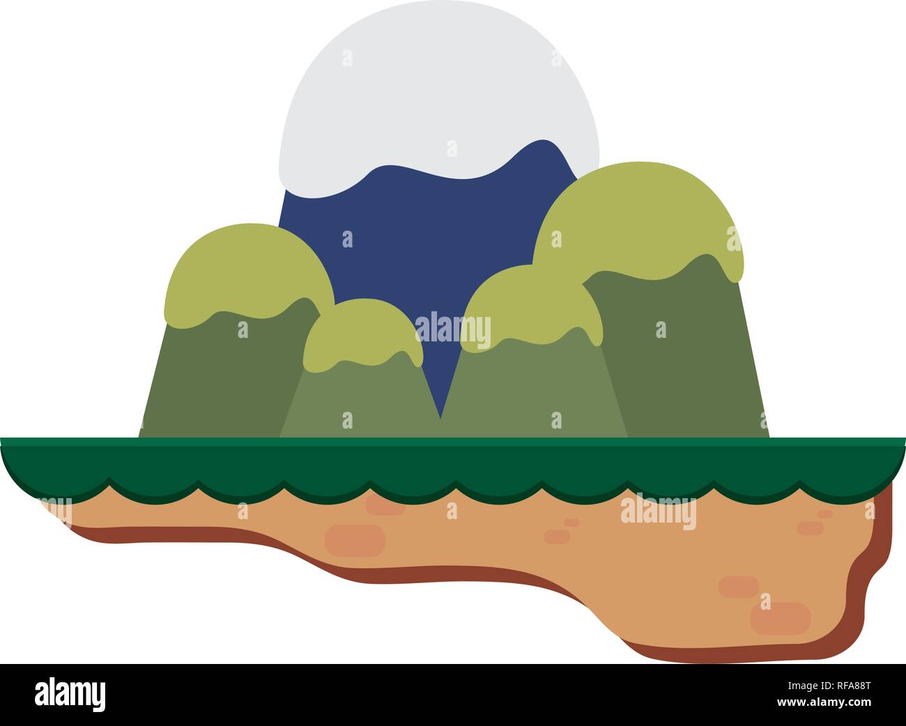 mountains world level video game background vector illustration Stock ...