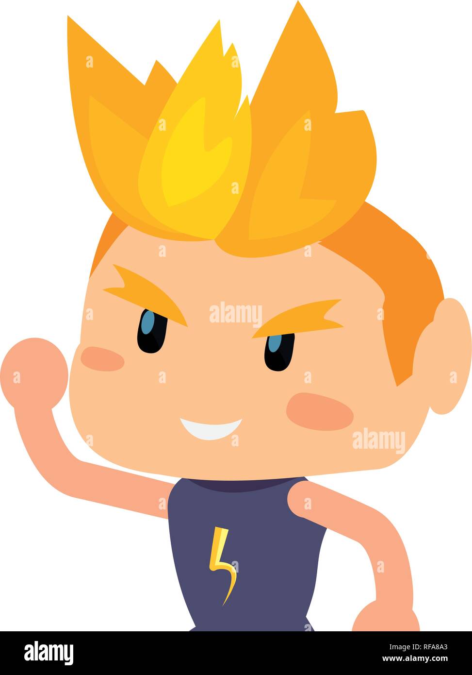 bad boy smiling hand up video game vector illustration Stock Vector ...