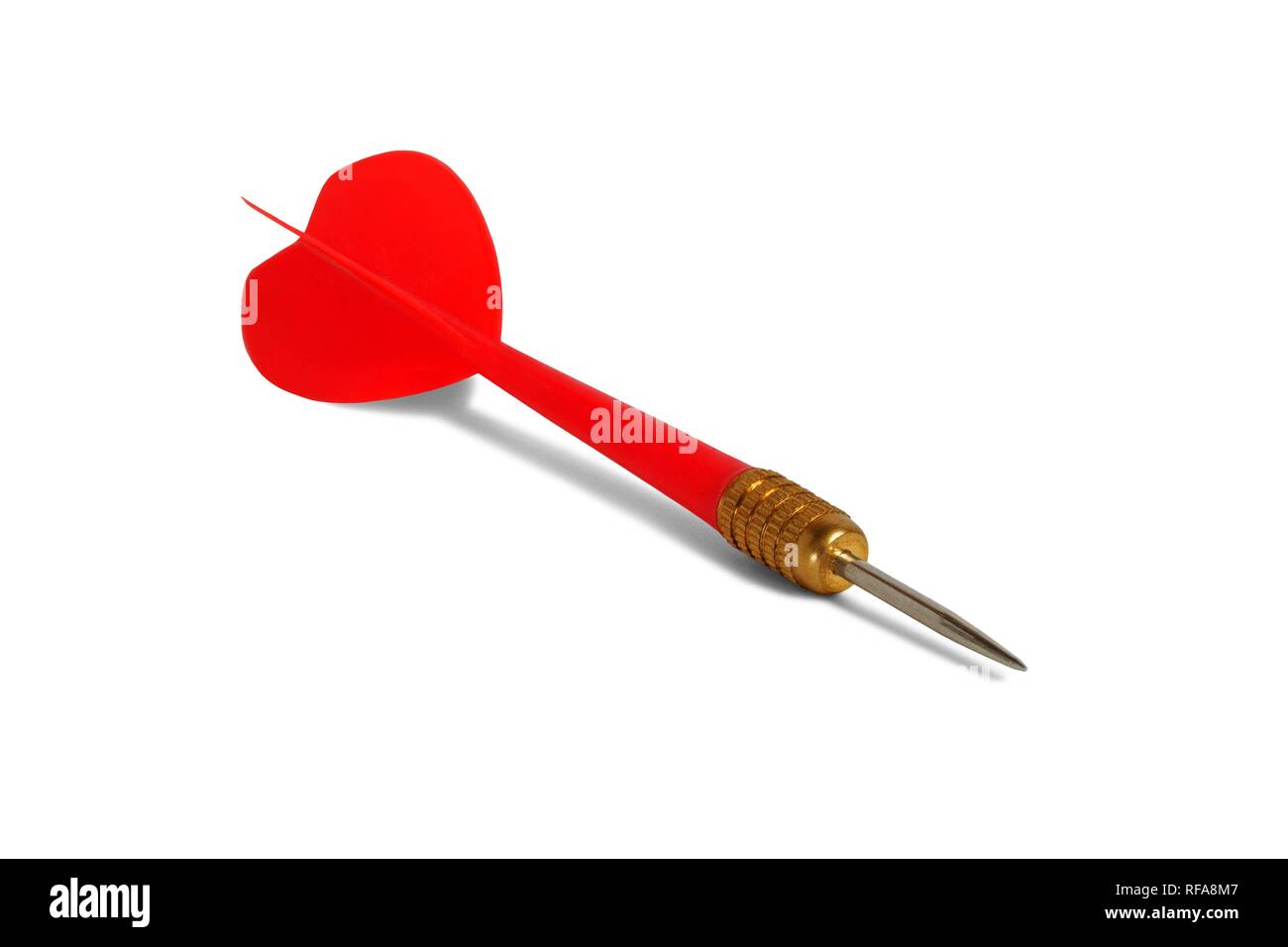 Red dart isolated on white background Stock Photo - Alamy