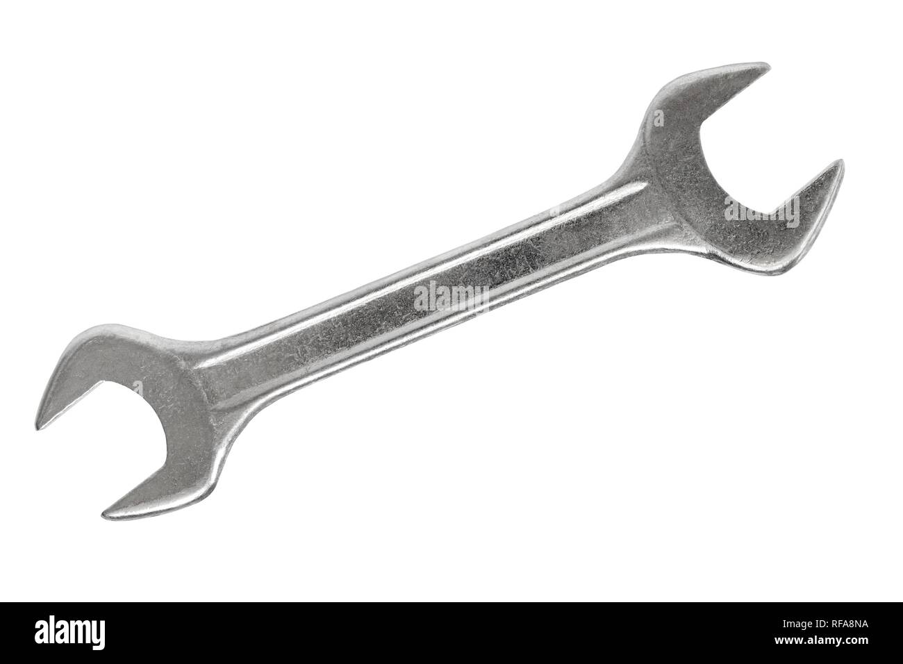 Steel wrench isolated on white background Stock Photo - Alamy