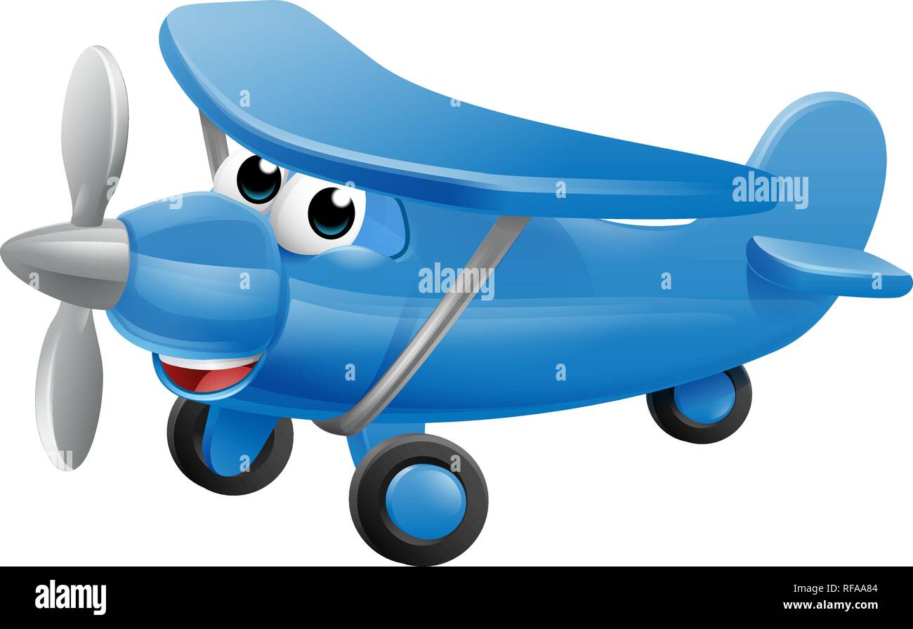 Airplane Cartoon Character Stock Vector Image & Art - Alamy