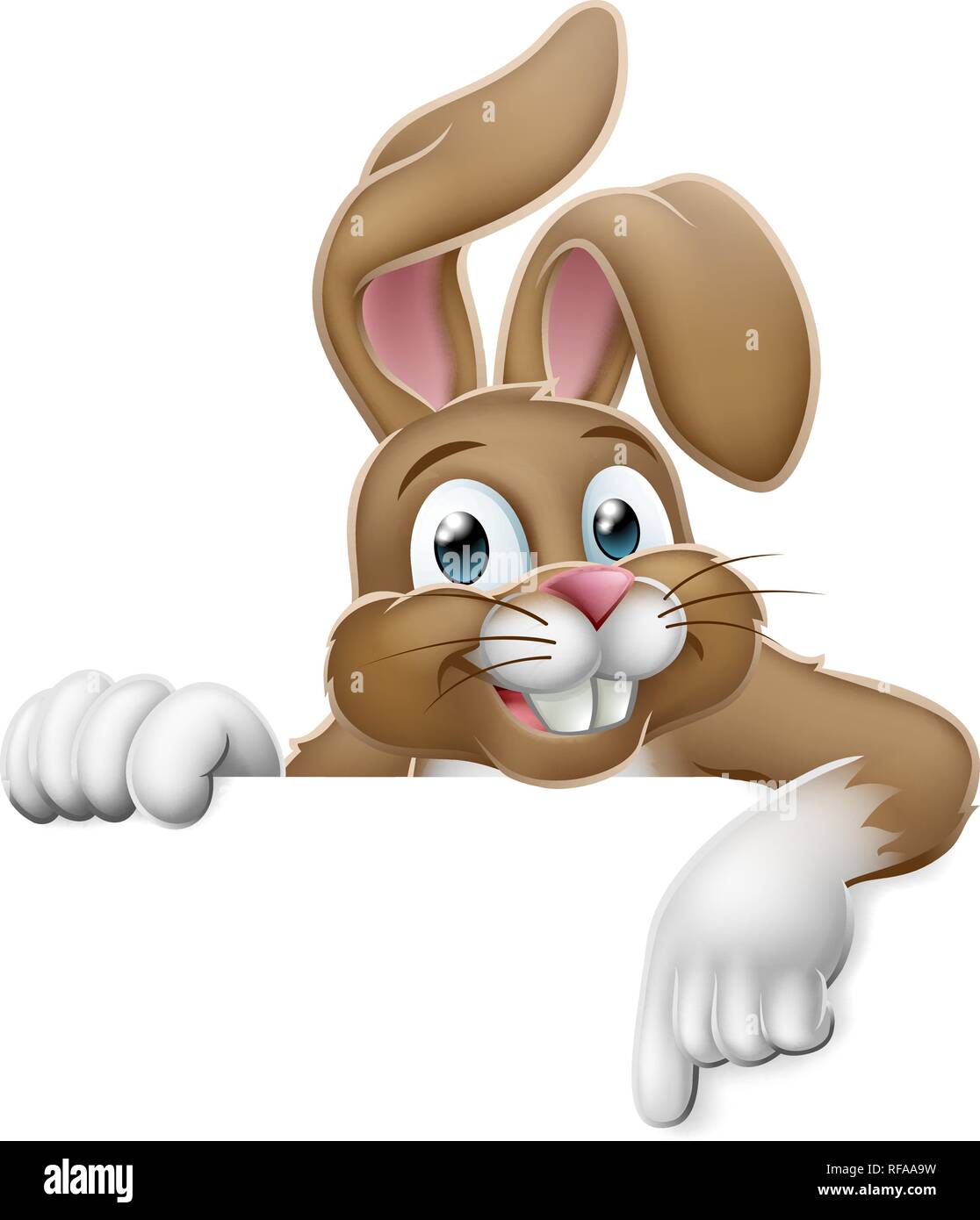 Cute rabbit cartoon blank board hi-res stock photography and images - Alamy