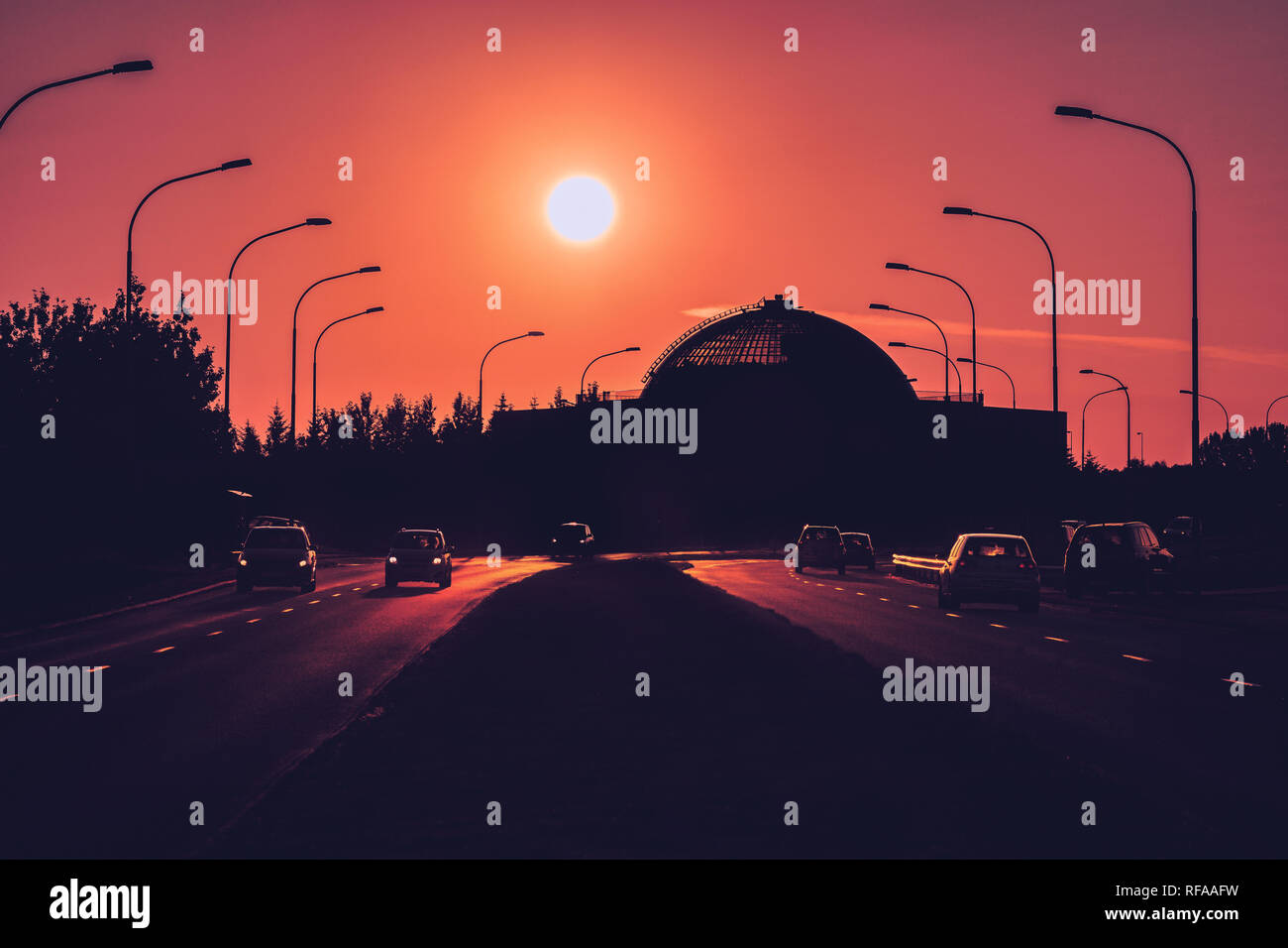 Perlan Museum (The Pearl) Reykjavik, Iceland. Perlan exhibits Icelandic ...