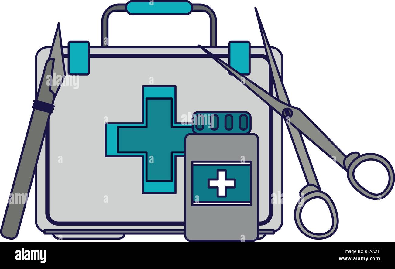 First aid scissor Stock Vector Images - Alamy