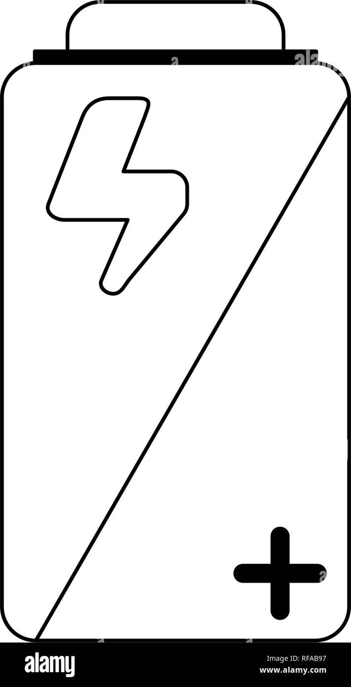 Battery electric symbol black and white Stock Vector Image & Art - Alamy