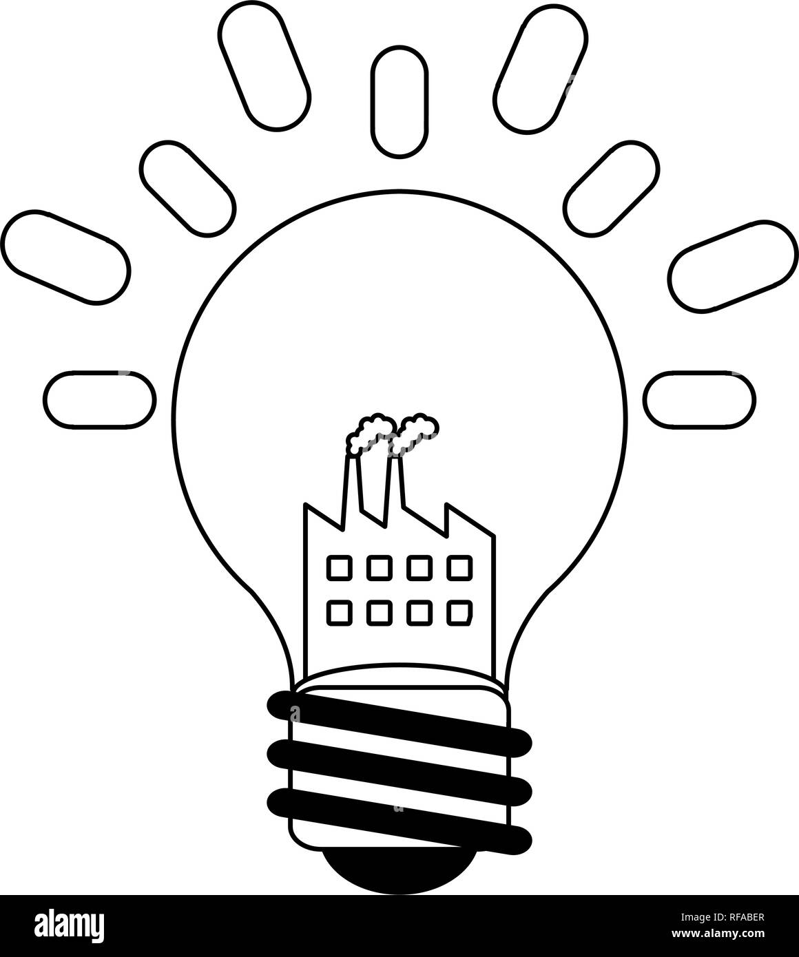 Green energy ecology concept black and white Stock Vector Image & Art ...