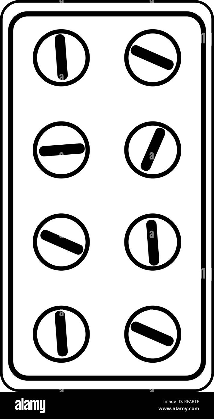 Medicine tablets symbol black and white Stock Vector Image & Art - Alamy